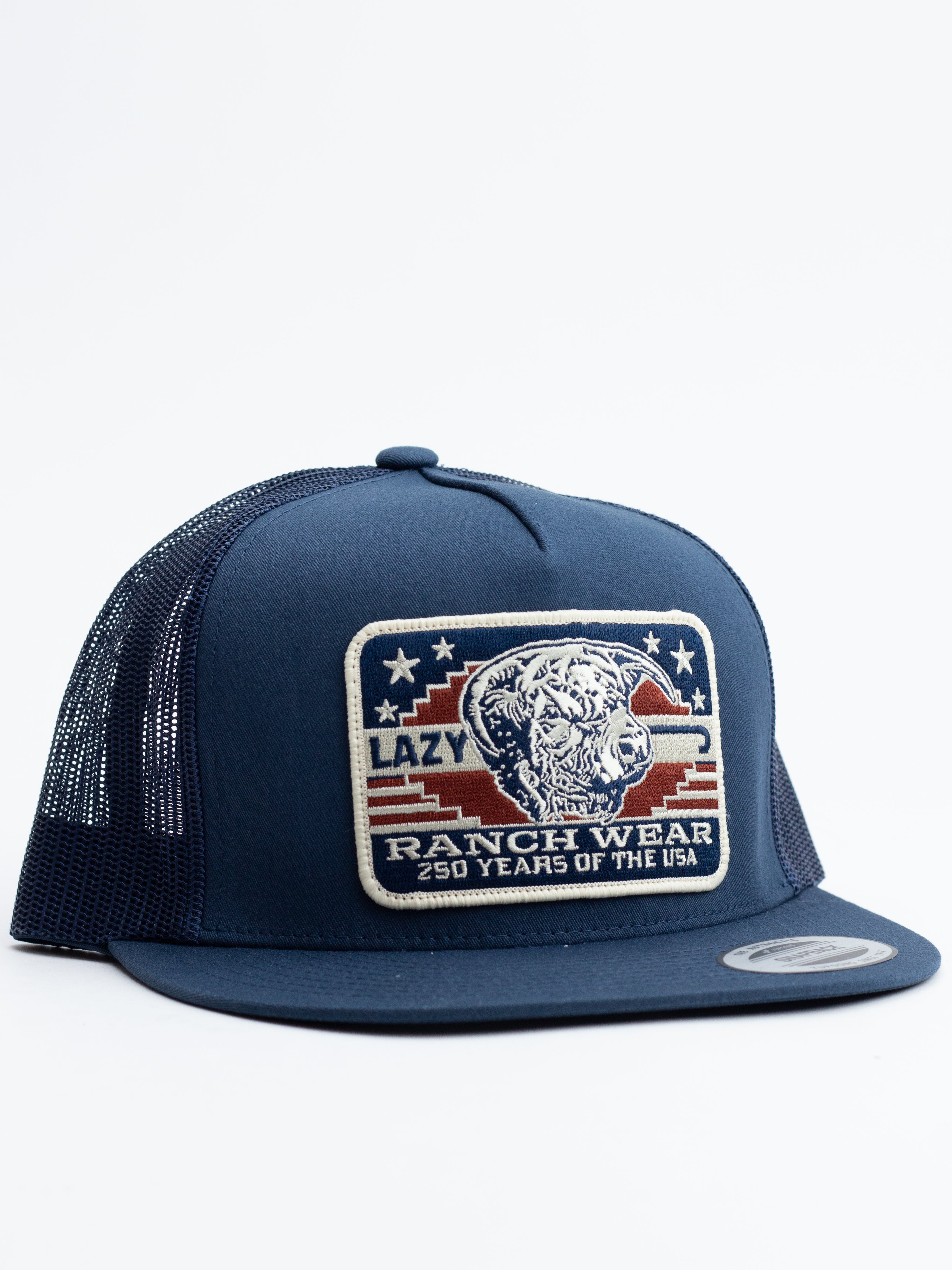 Lazy J Ranch Navy Freedom Classic Five Panel Trucker Hat – Chero's Boots